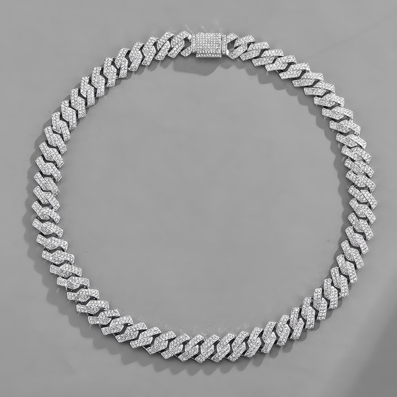 Accessories | Miami Cuban Iced Silver Chain | Poshmark
